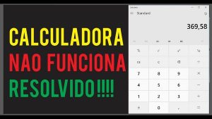 Resolva problemas com a calculadora do Windows - Erro